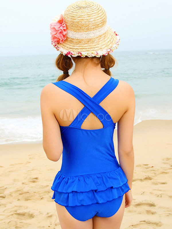 Fashion Ruched Lycra Spandex Push Up One Piece Swimwear For Women
