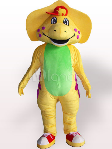 Yellow Dinosaur Plush Adult Mascot Costume | Yakinti