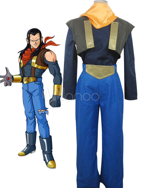 Dragon Ball Super Andriod Uniform Cloth Combined Leather Cosplay ...