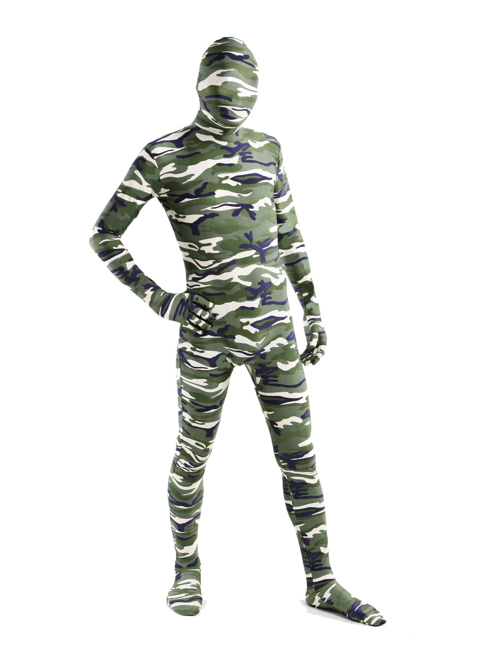 Cool Camouflage Lycra Spandex Full Body Zentai Suit - Milanoo.com