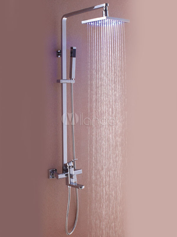 Upmarket Color Changing Led Shower Set Panel With Hand Shower | Yakinti