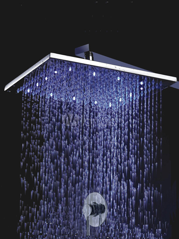 Single Handle Chrome Finish Color Changing Led Shower Set Panel | Abambee