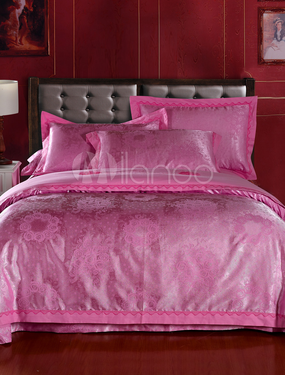 Charming Shiny Jacquard 4-piece Cotton Bedding Set | Mybuzz