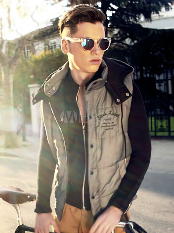 Amazing Gray Polyester Fashion Men’s Vest | Yoba