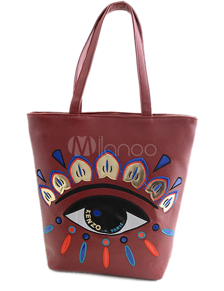 Pu Leather Eye Pattern Tote Bag For Women | Kilium