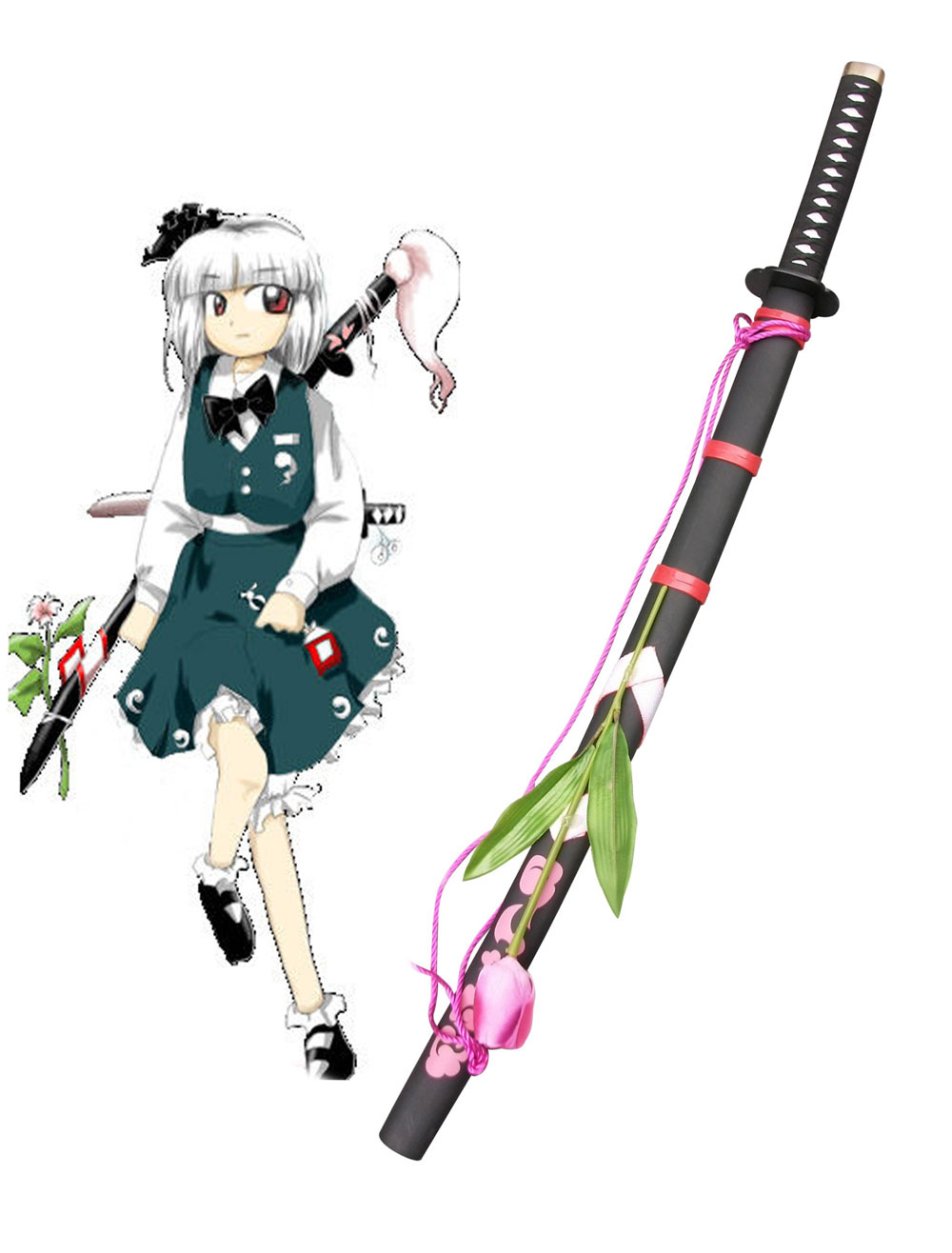 Touhou Project Youmu Konpaku Roukanken and Hakurouken Sword Cosplay ...